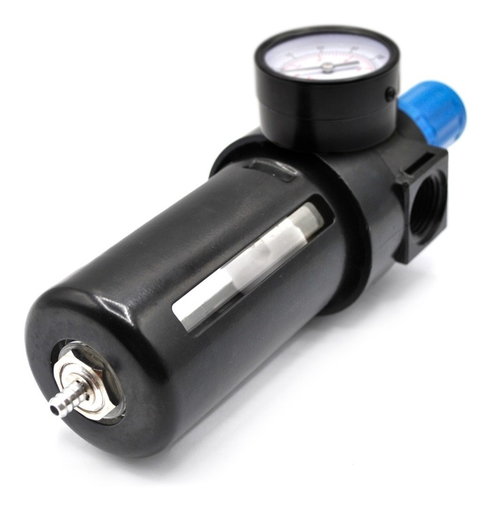 Filtro - Regulador De Aire 1/2 P/ Compresor Con Manómetro | Instrutek